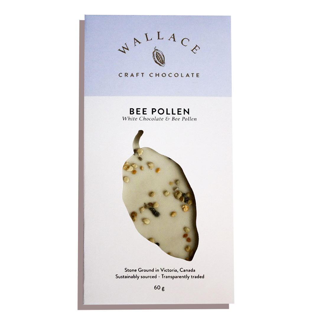 WALLACE CRAFT CHOCOLATE - Bee Pollen & White Chocolate Bar – Gold Roast ...